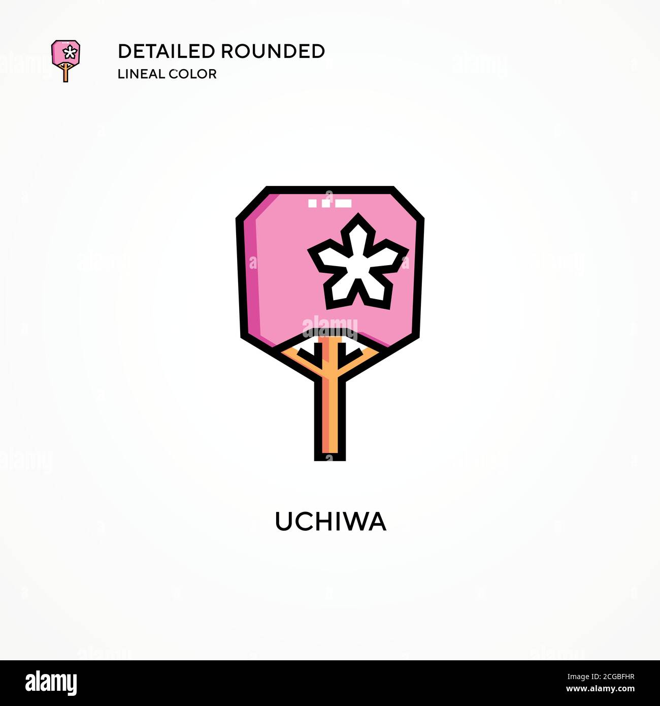 Uchiwa vector icon. Modern vector illustration concepts. Easy to edit ...