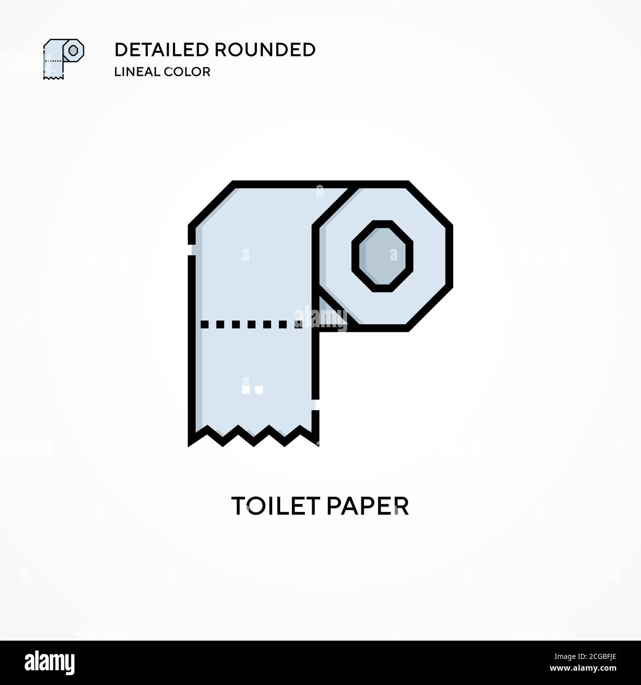 Toilet paper vector icon. Modern vector illustration concepts. Easy to ...