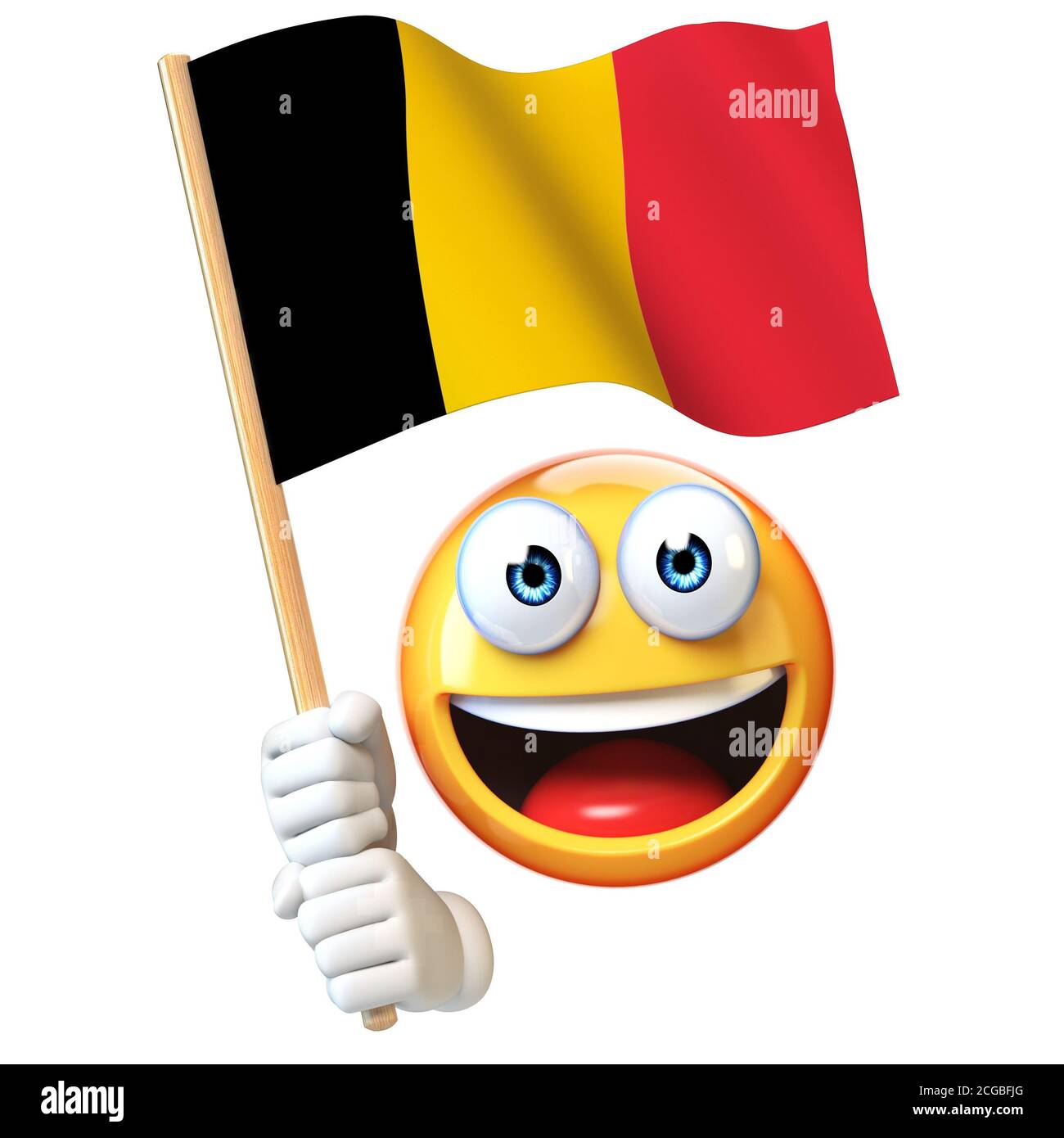 Emoji holding Belgian flag, emoticon waving national flag of Belgium 3d ...