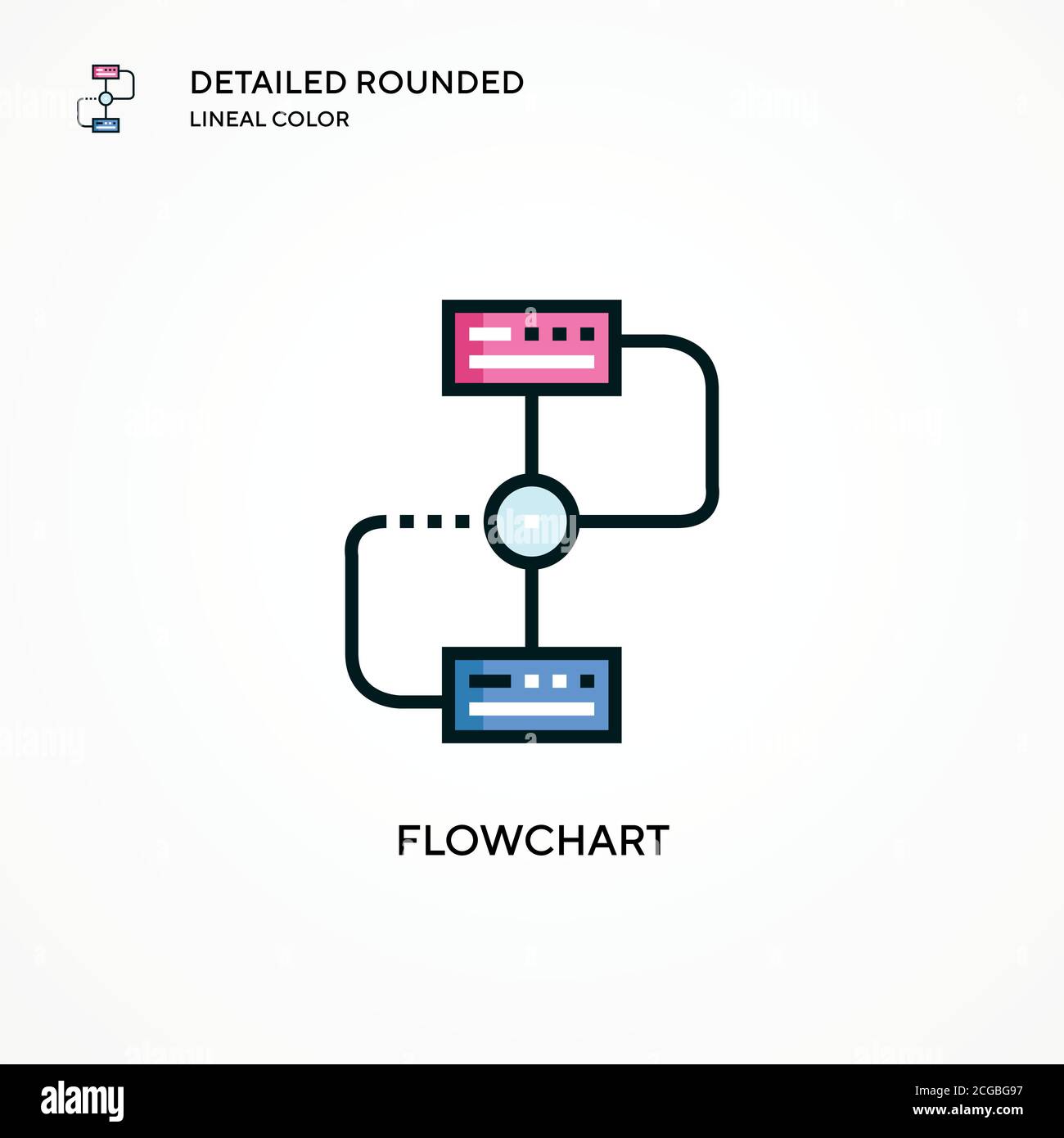 Flowchart vector icon. Modern vector illustration concepts. Easy to ...
