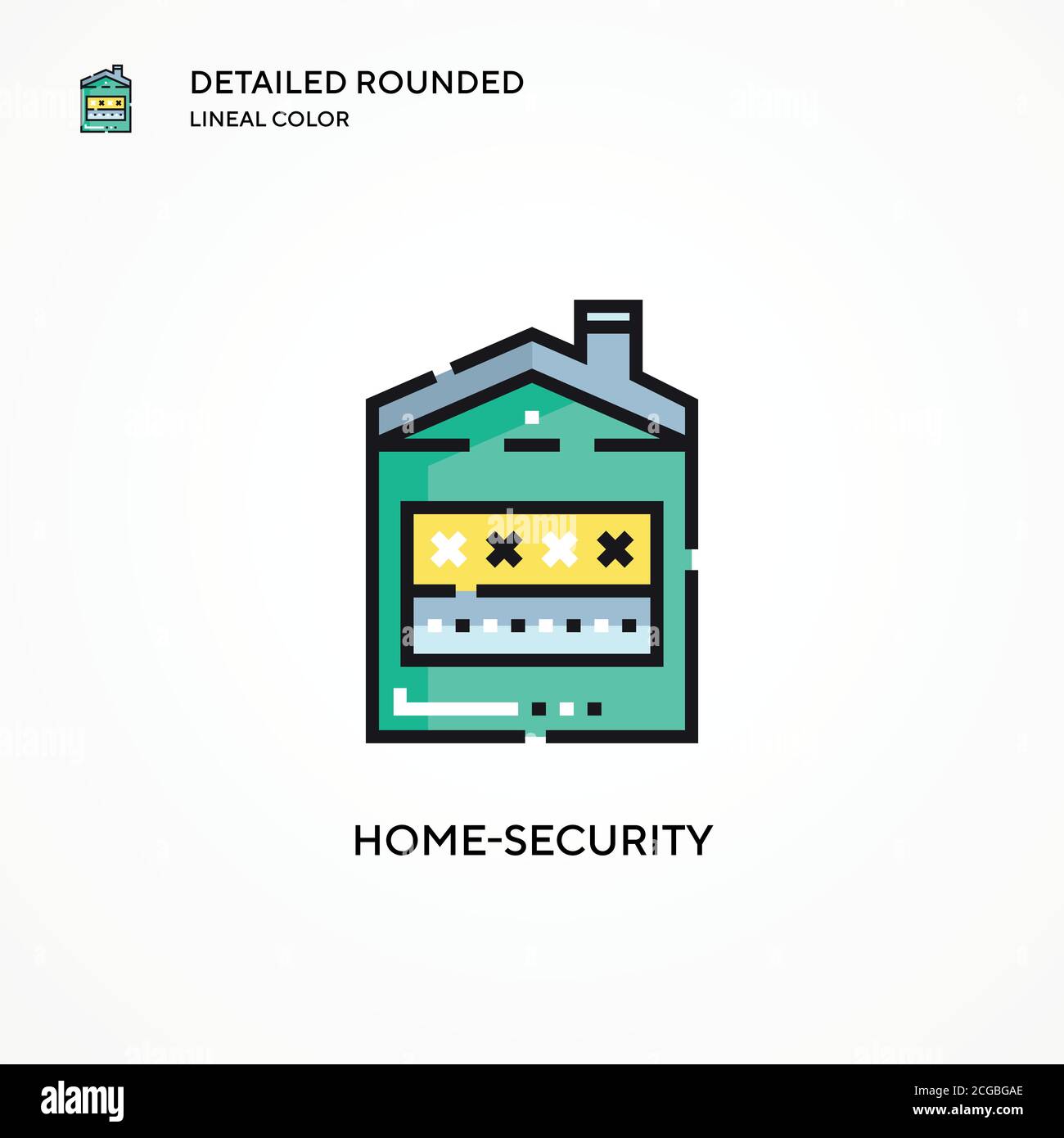Home-security vector icon. Modern vector illustration concepts. Easy to ...