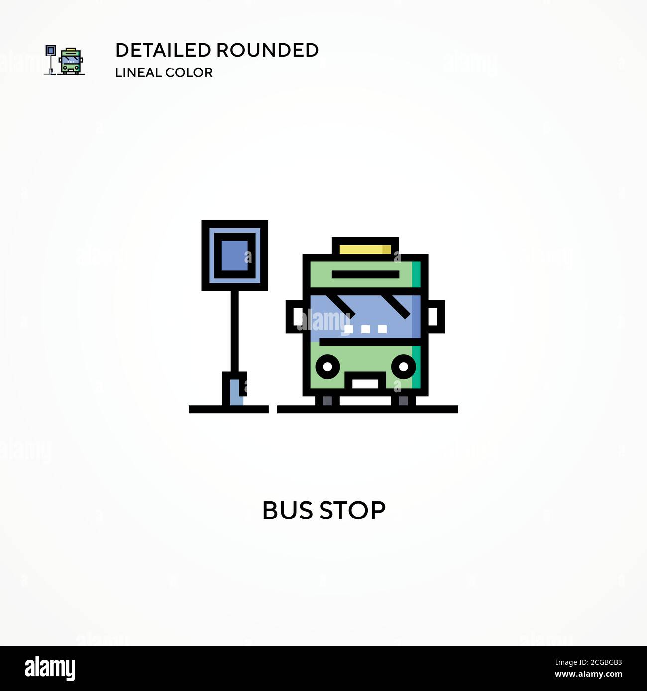 Bus stop vector icon. Modern vector illustration concepts. Easy to edit ...