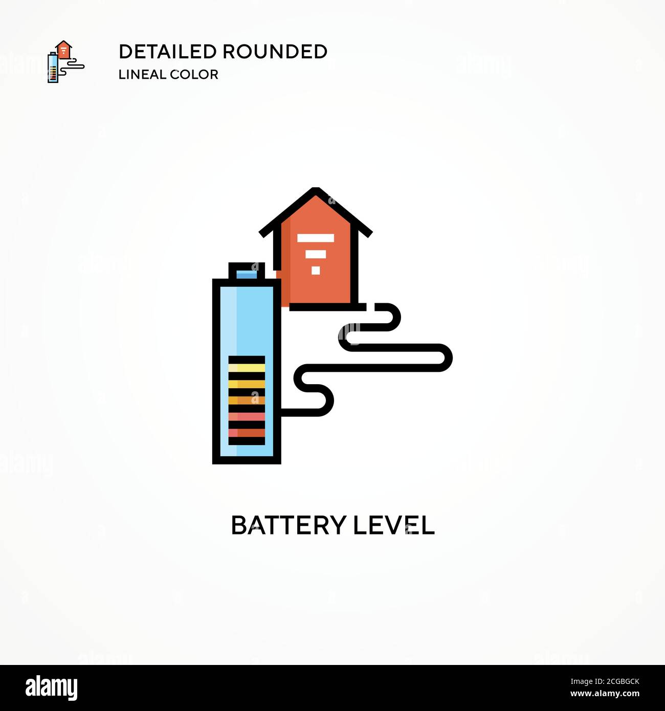 Battery level vector icon. Modern vector illustration concepts. Easy to ...