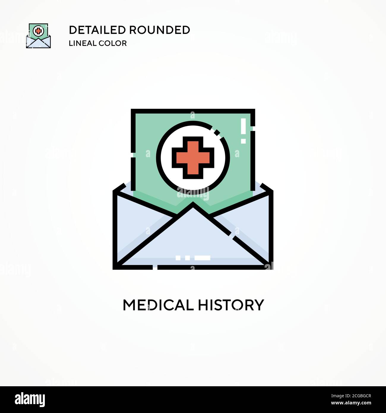 Medical history vector icon. Modern vector illustration concepts. Easy ...