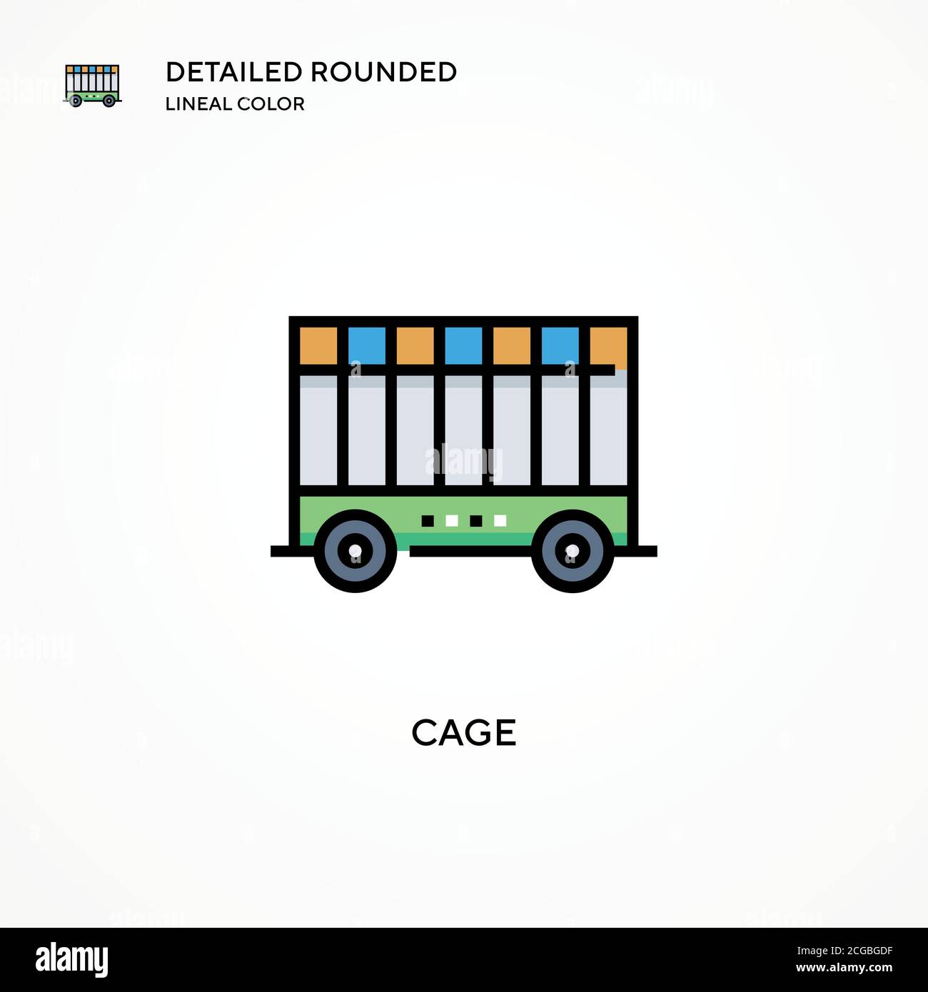 Cage vector icon. Modern vector illustration concepts. Easy to edit and ...