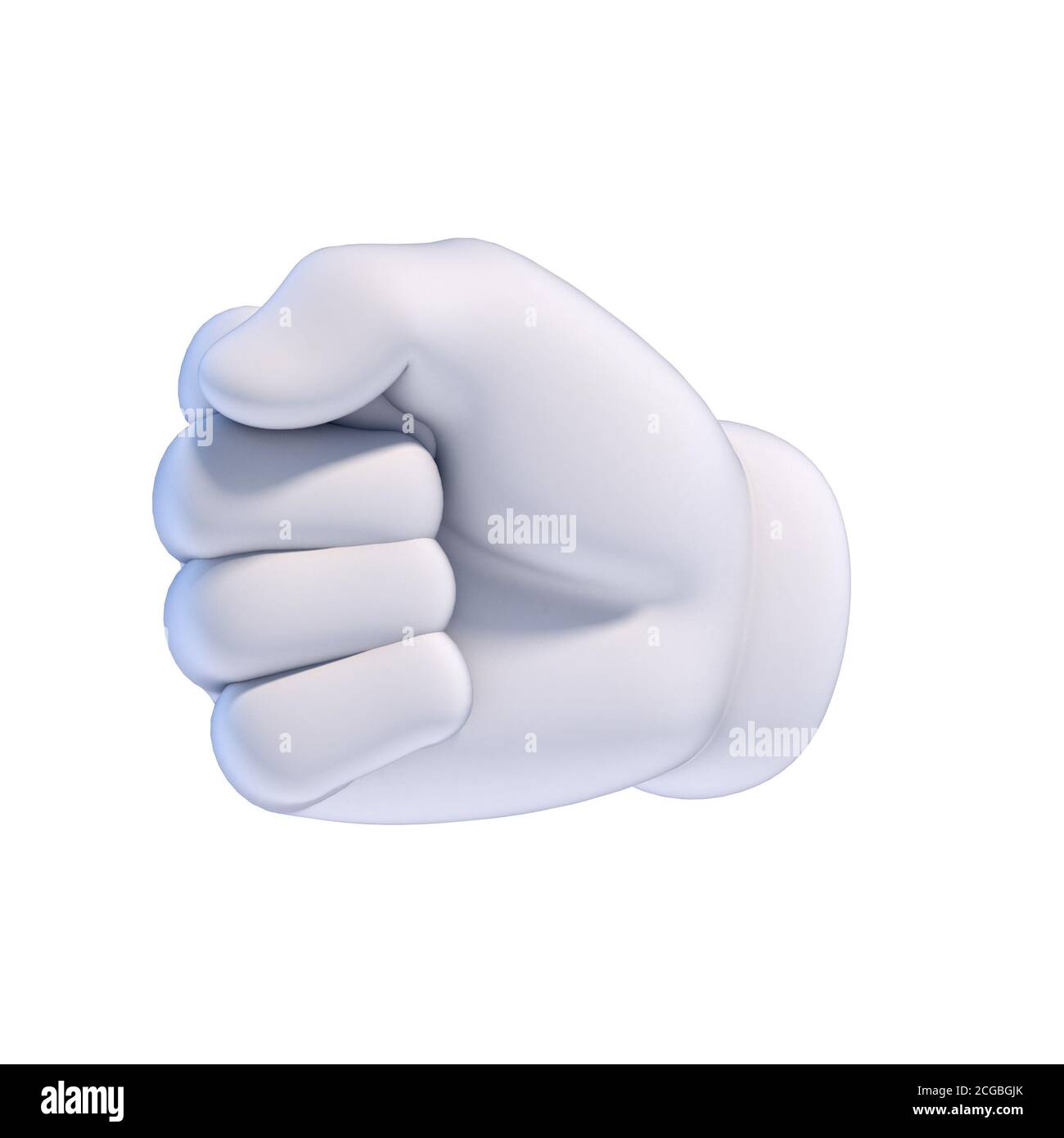Cartoon hands set - fist 3d rendering Stock Photo - Alamy