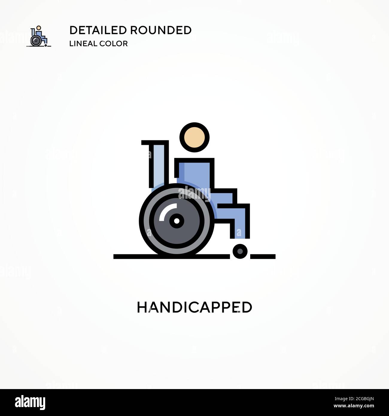 Handicapped vector icon. Modern vector illustration concepts. Easy to ...