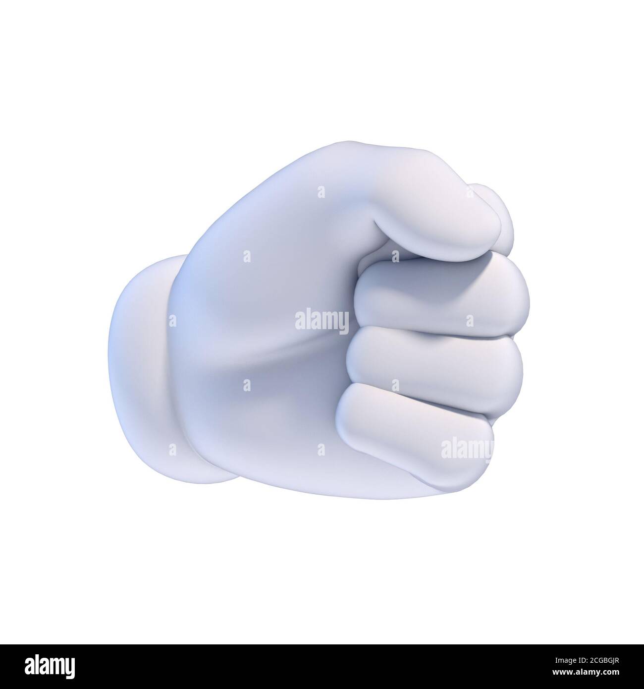 Cartoon hands set - fist 3d rendering Stock Photo - Alamy