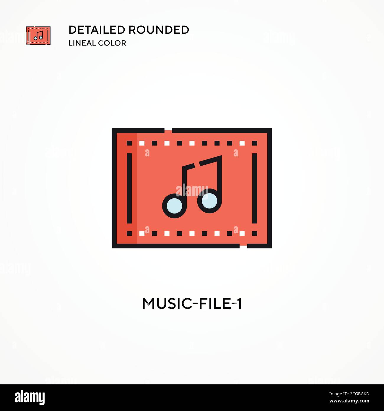 Music-file-1 vector icon. Modern vector illustration concepts. Easy to ...