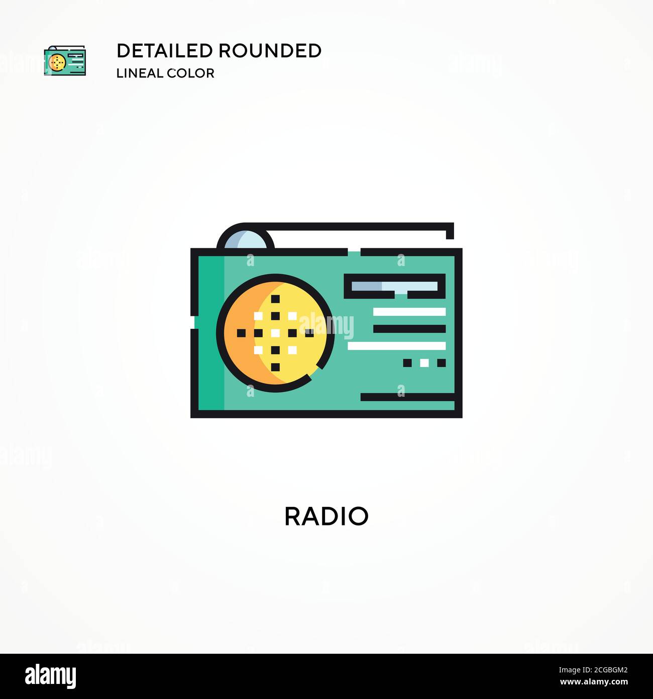Radio vector icon. Modern vector illustration concepts. Easy to edit ...