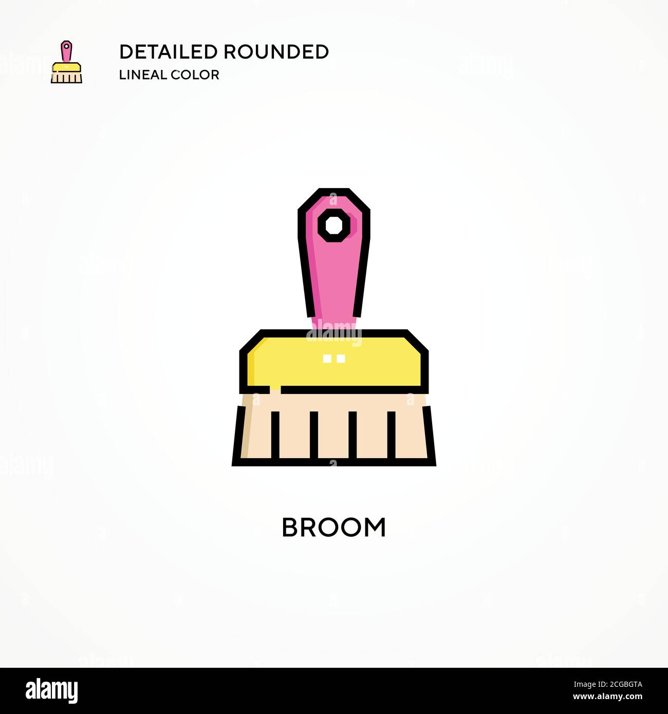 Broom vector icon. Modern vector illustration concepts. Easy to edit ...