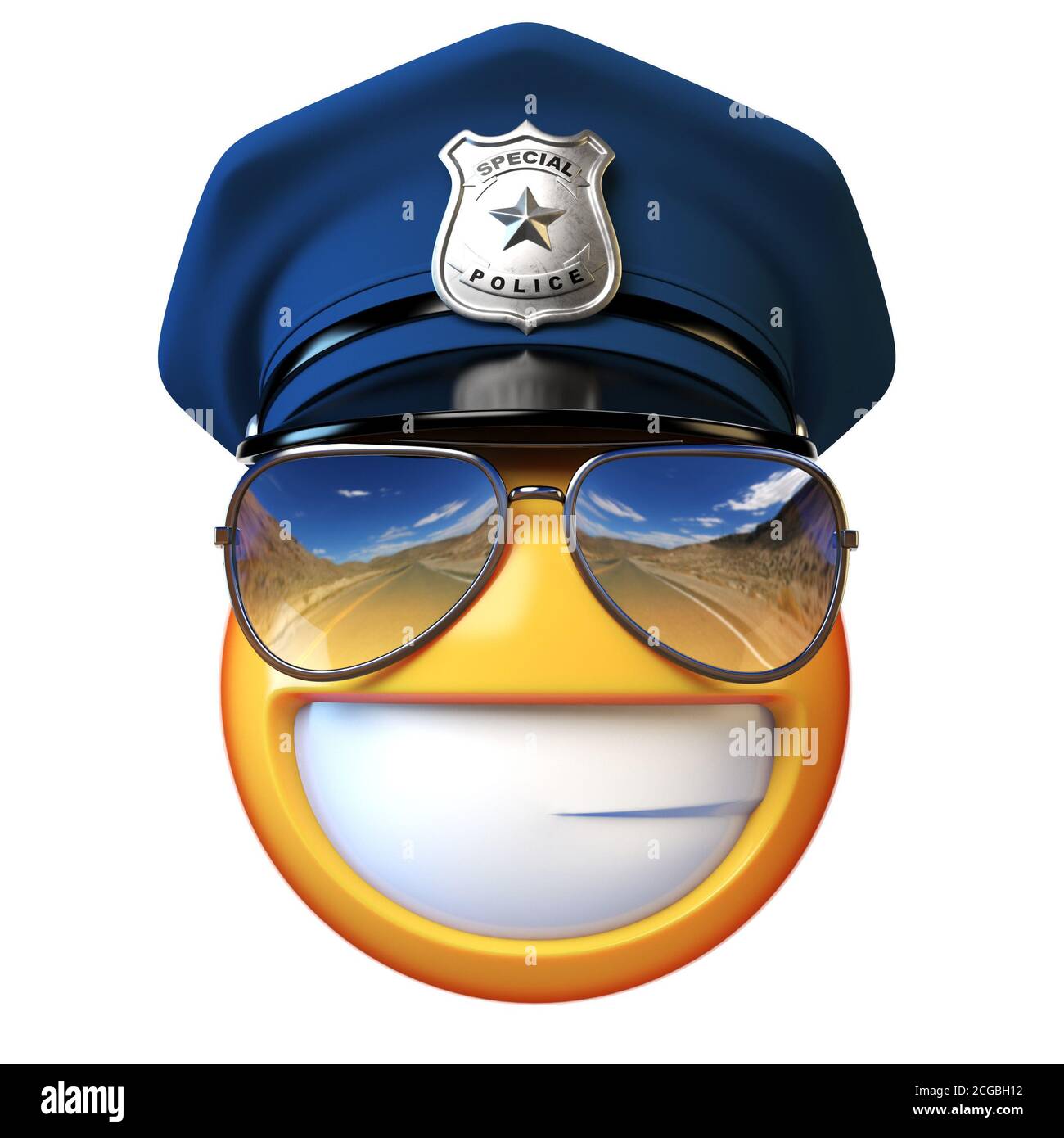 Emoji emoticon smiley face police hi-res stock photography and images ...