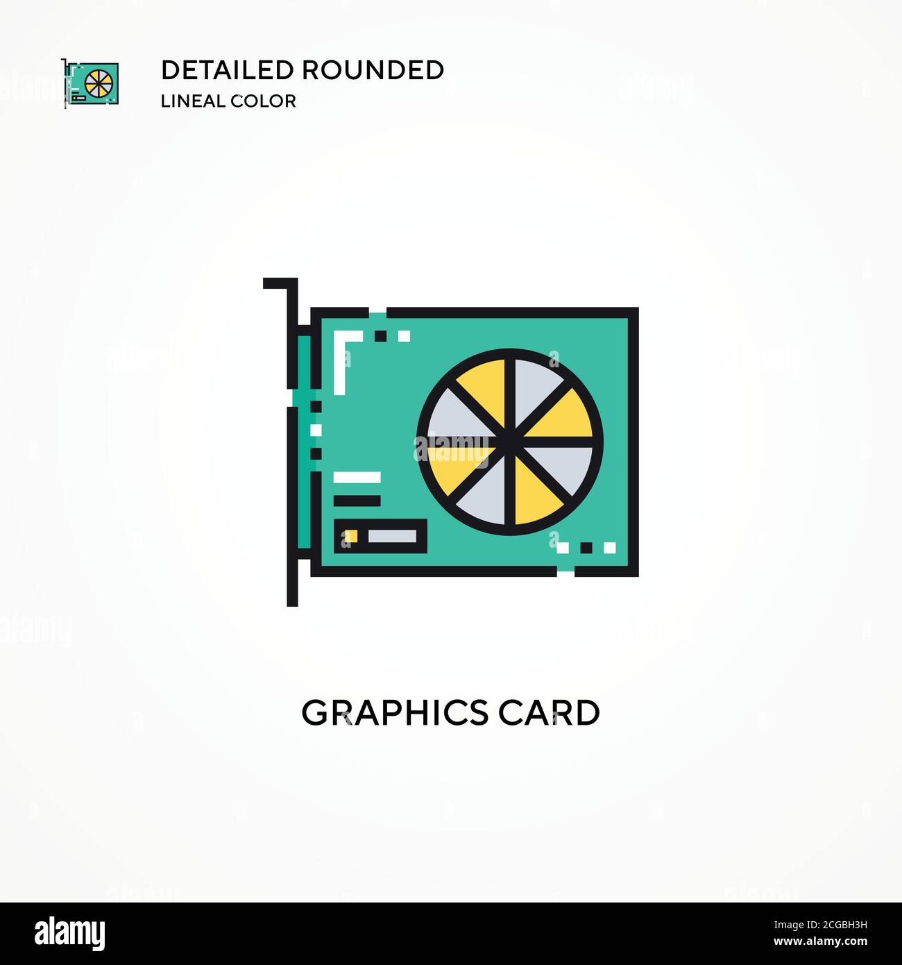 Graphics card vector icon. Modern vector illustration concepts. Easy to ...