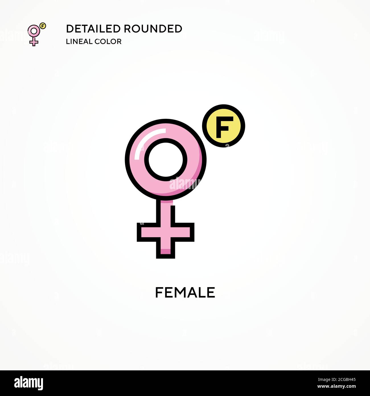 Female vector icon. Modern vector illustration concepts. Easy to edit ...