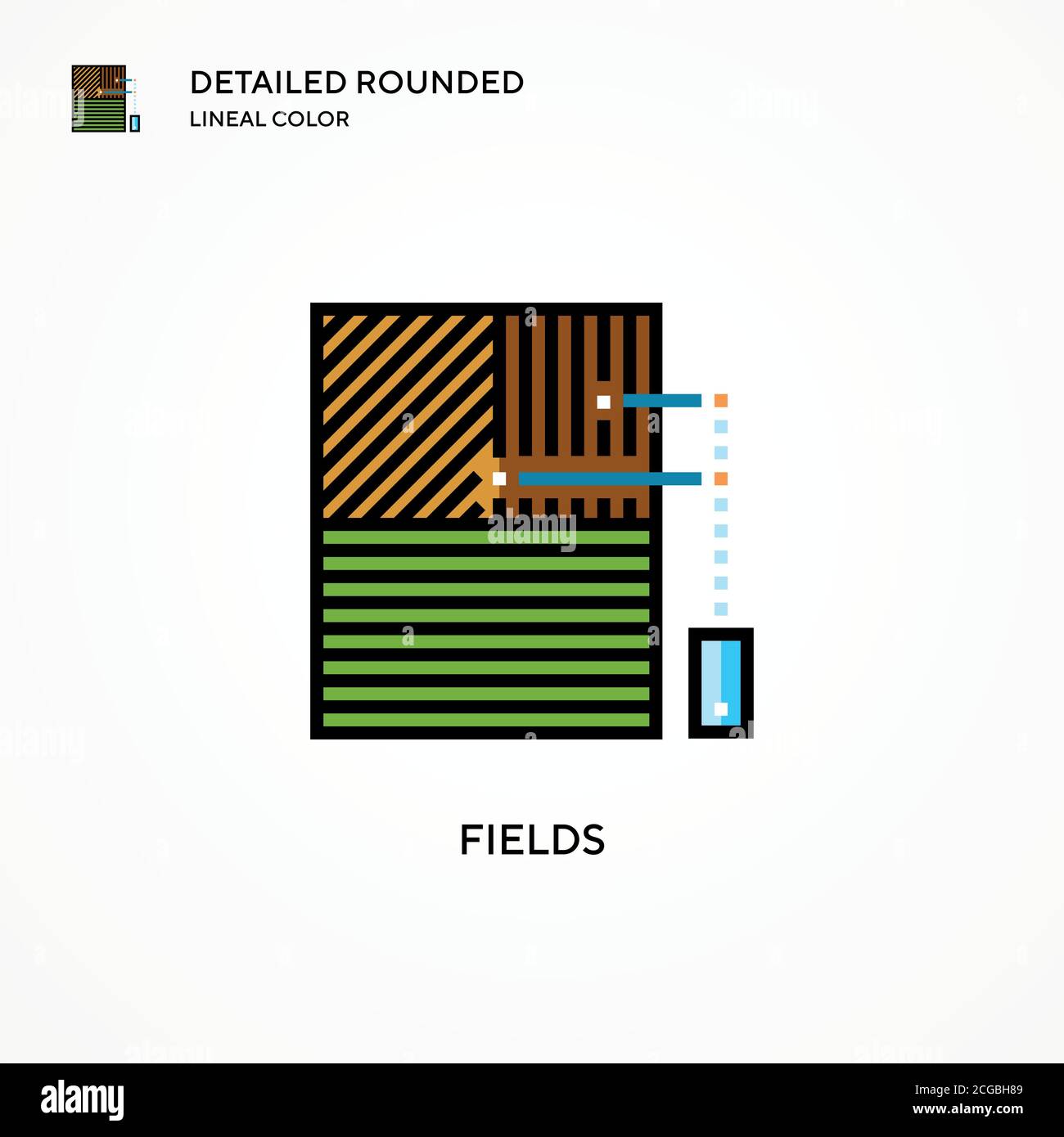 Fields vector icon. Modern vector illustration concepts. Easy to edit ...