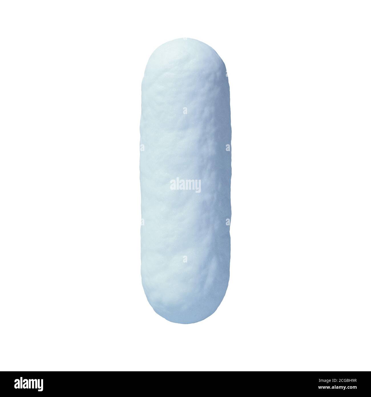 Snow font 3d rendering letter I Stock Photo - Alamy