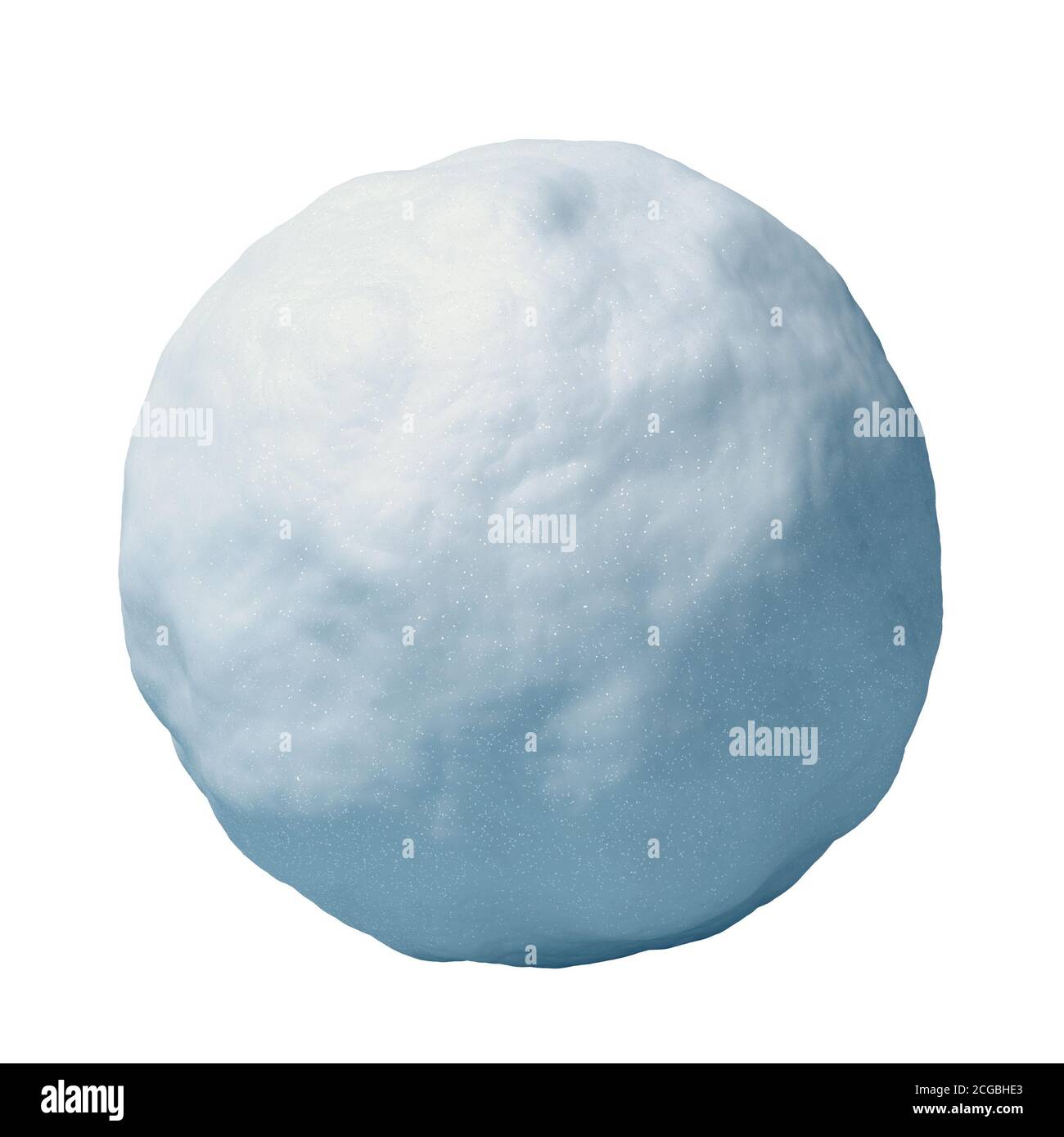 Snowball isolated on white background 3d rendering Stock Photo - Alamy