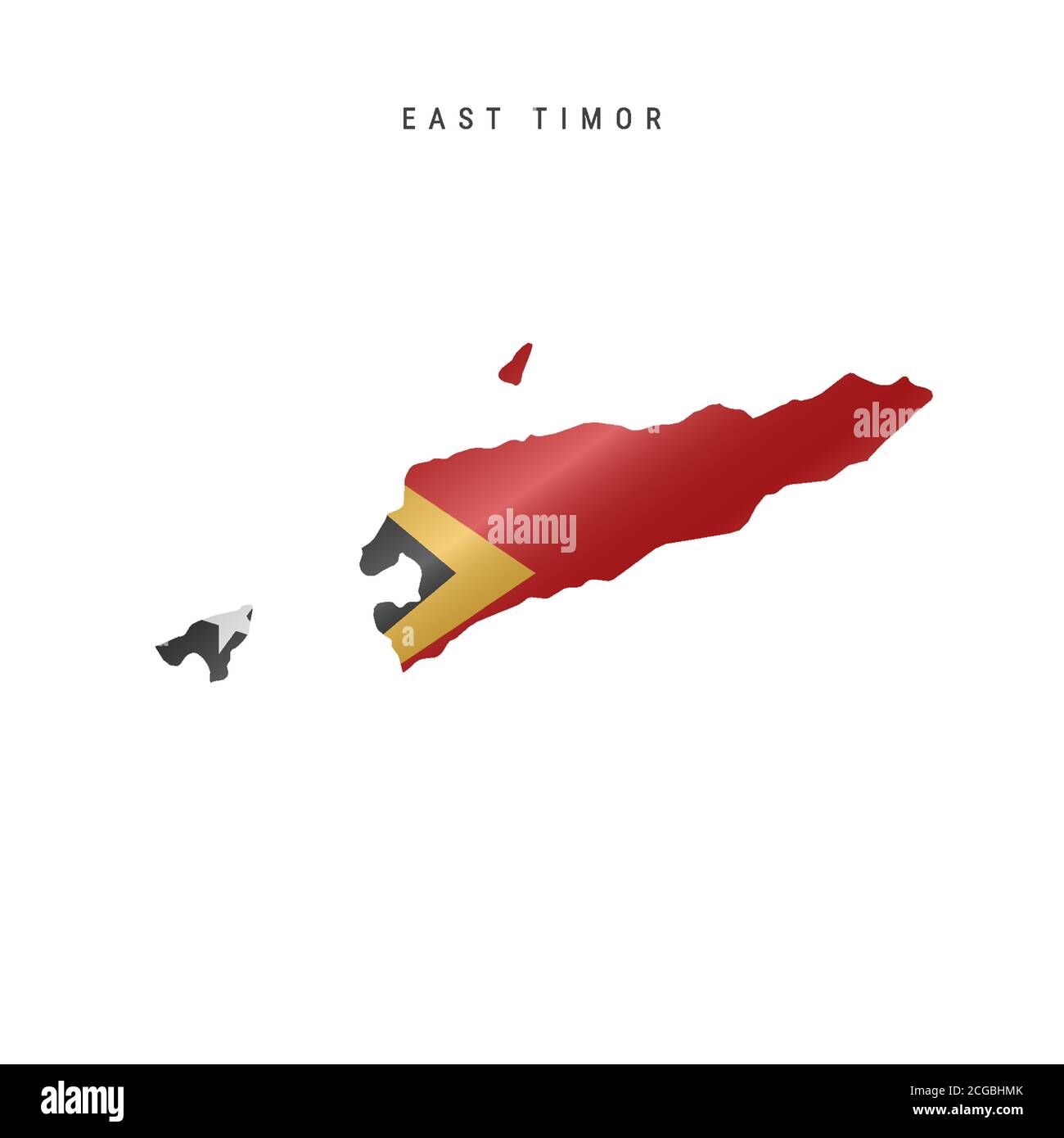 Waving flag map of East Timor. Vector illustration Stock Vector Image ...