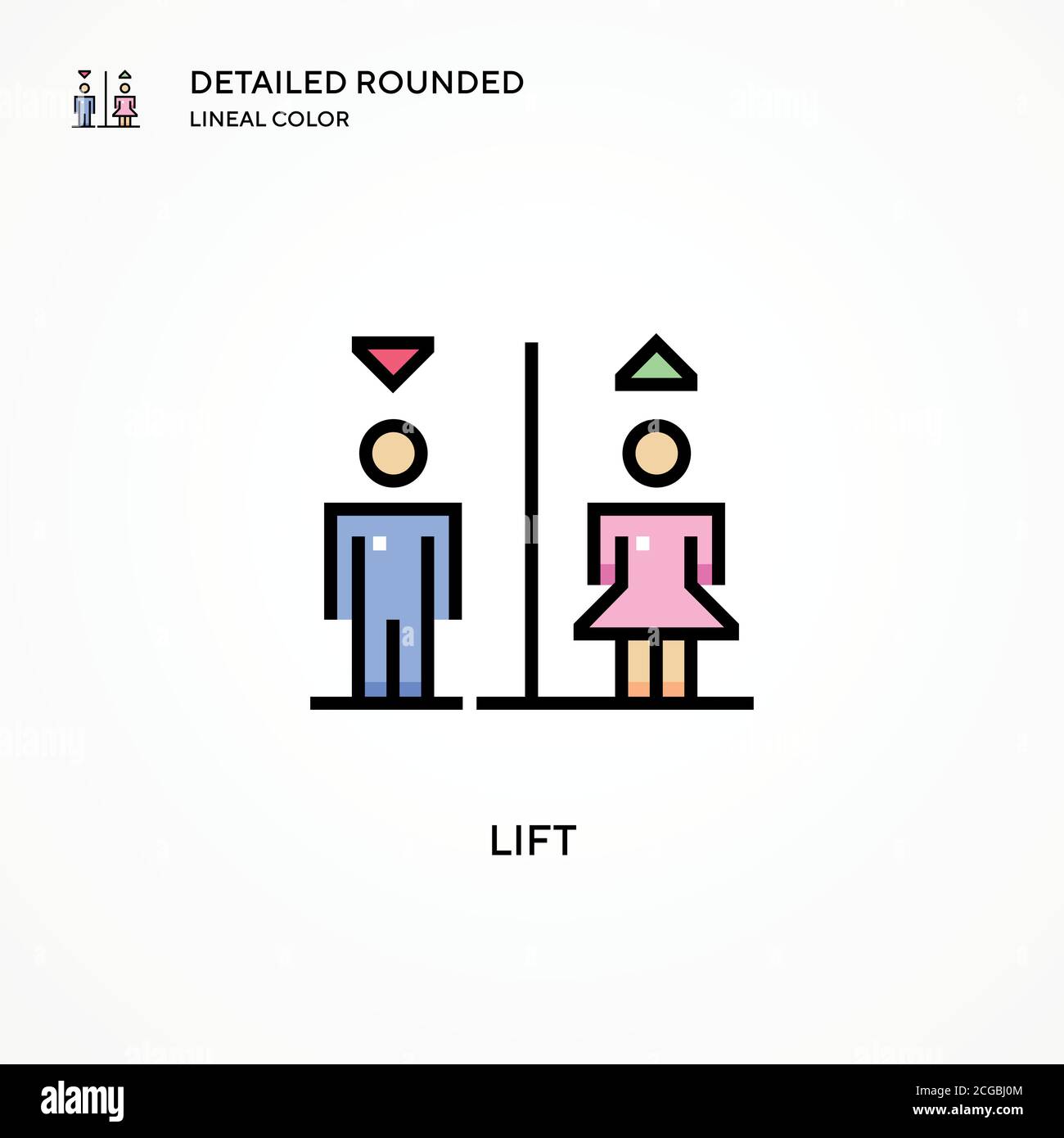 Lift vector icon. Modern vector illustration concepts. Easy to edit and ...
