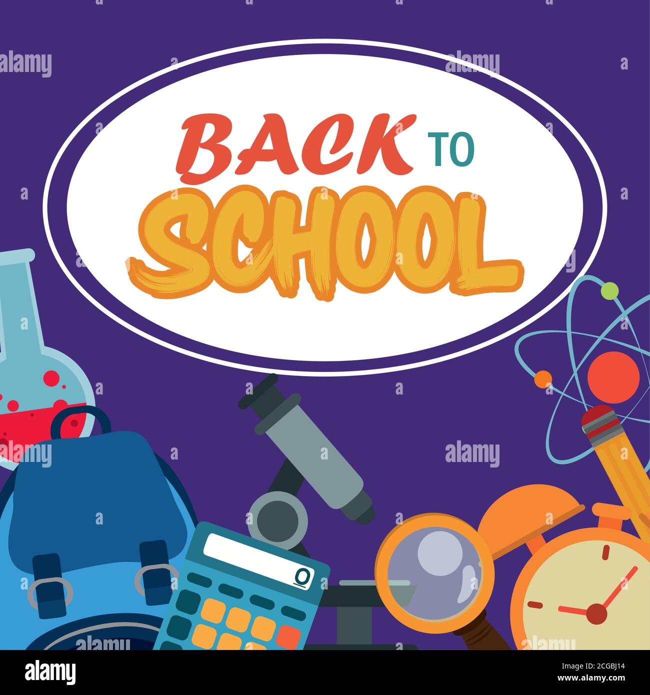 back to school, elementary education learning study supplies poster ...