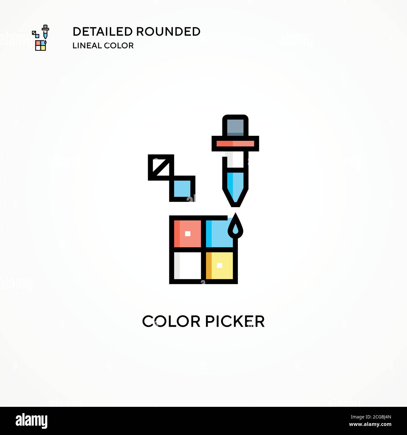 Color picker vector icon. Modern vector illustration concepts. Easy to ...