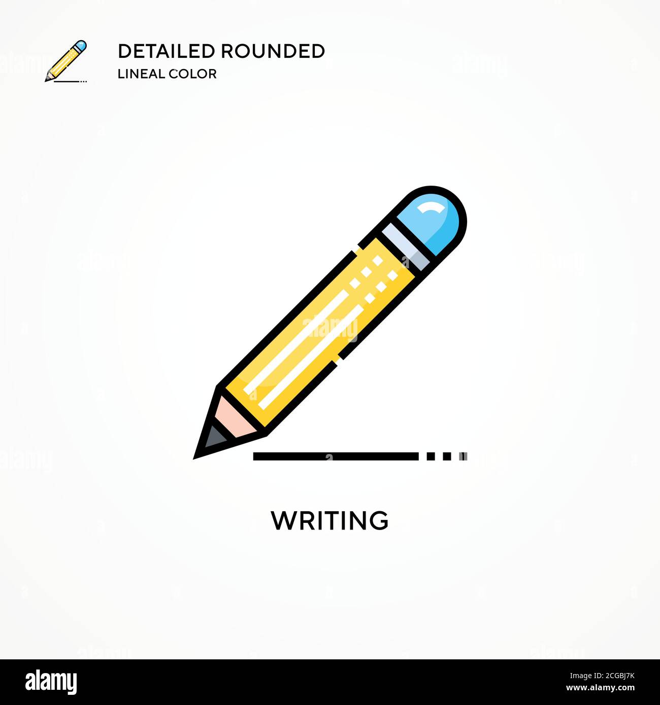 Writing vector icon. Modern vector illustration concepts. Easy to edit ...
