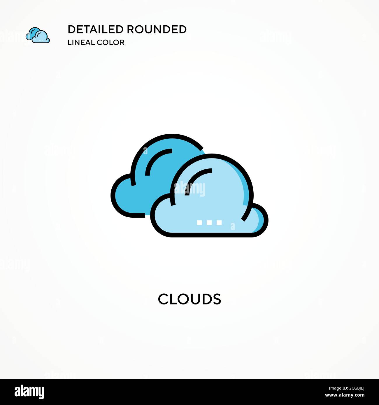 Clouds vector icon. Modern vector illustration concepts. Easy to edit ...