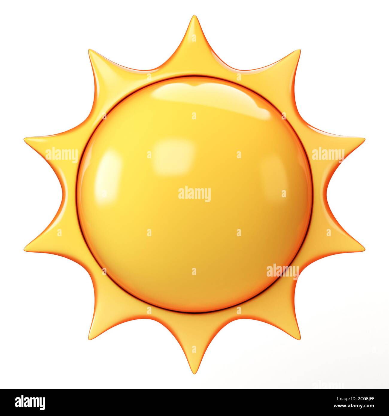 Cartoon sun 3d rendering Stock Photo - Alamy