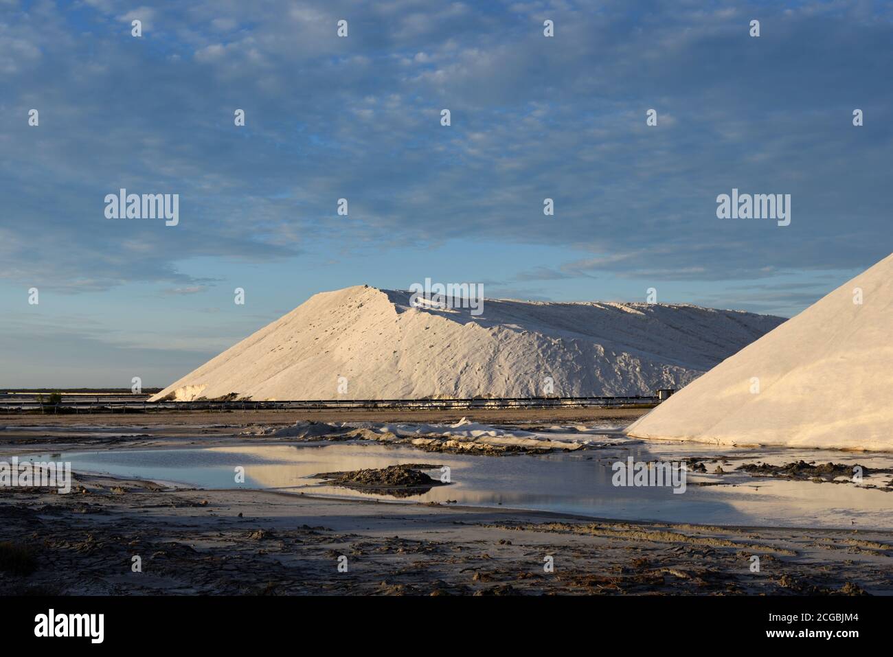Piles of Sea Salt Drying at the Salin-de-Giraud Salt Works Camargue ...