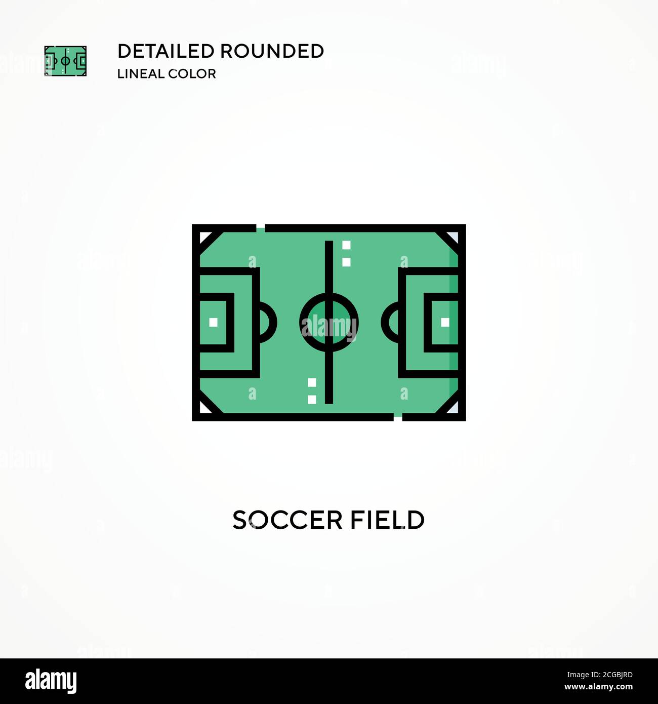 Soccer field vector icon. Modern vector illustration concepts. Easy to ...