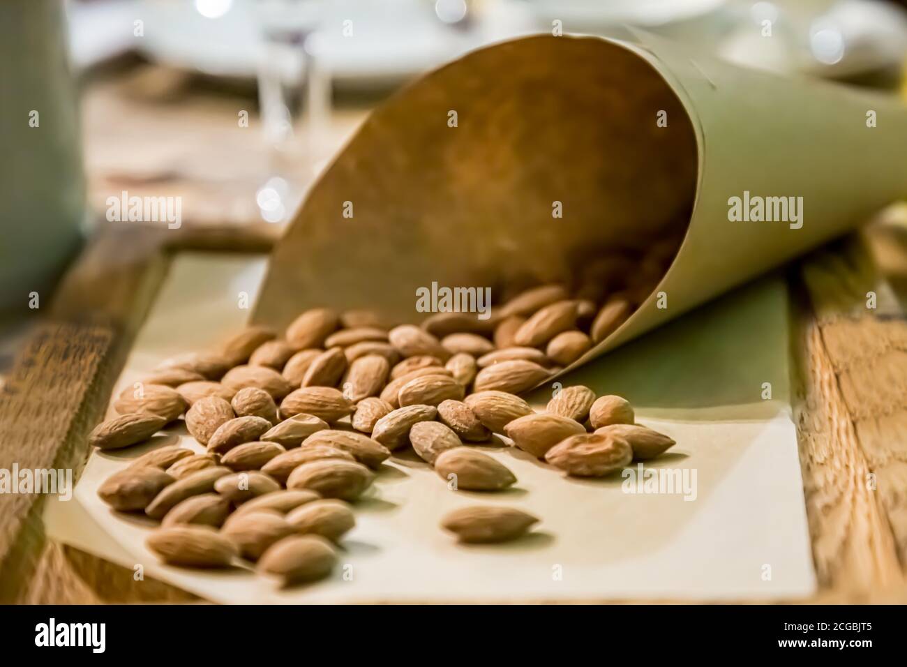 Bowls almonds on table hi-res stock photography and images - Alamy