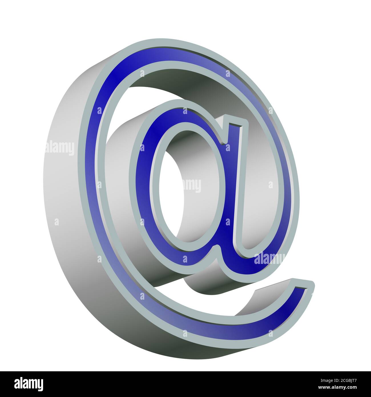 The At symbol against a white background, 3D illustration Stock Photo ...