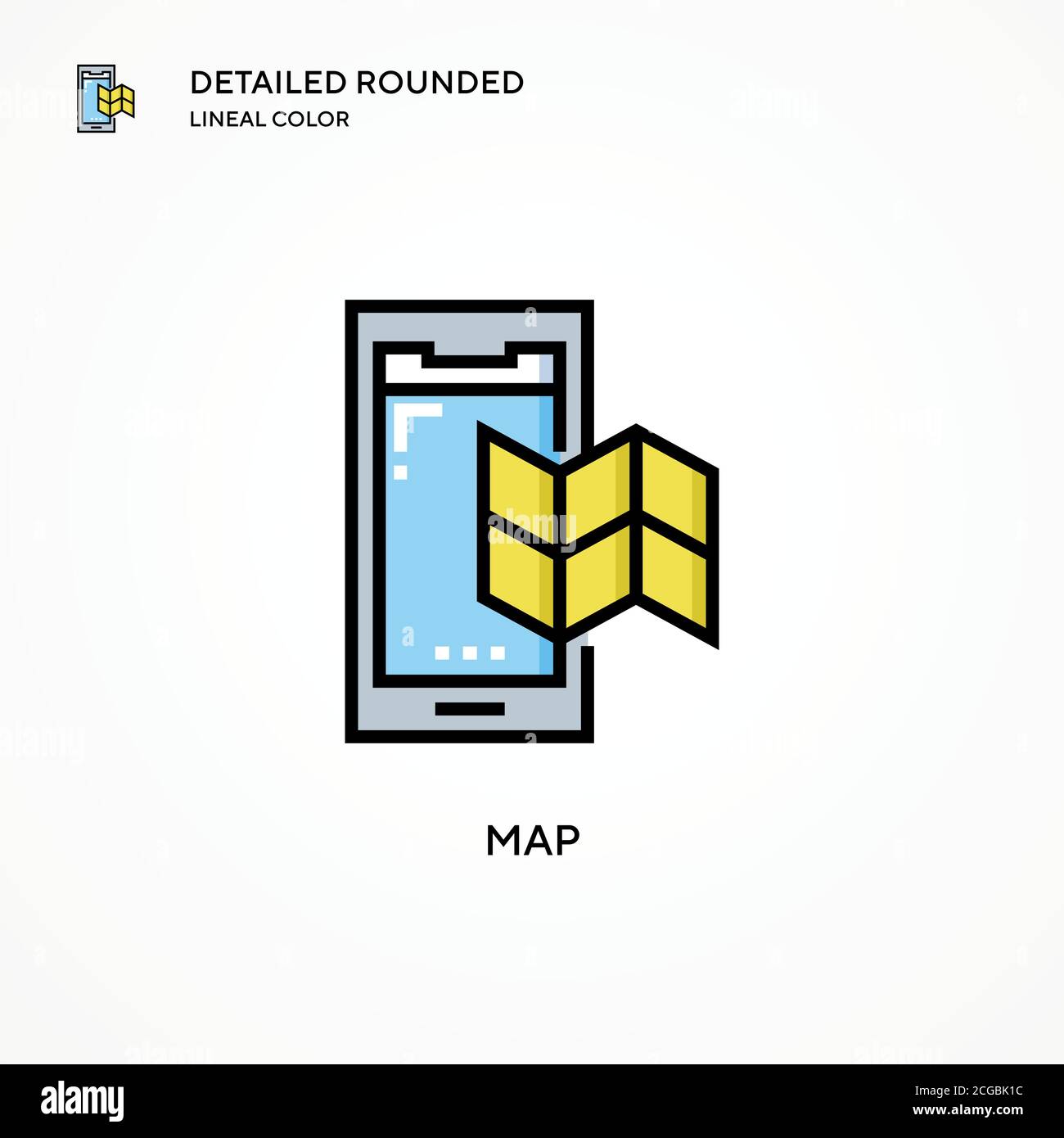 Map vector icon. Modern vector illustration concepts. Easy to edit and ...