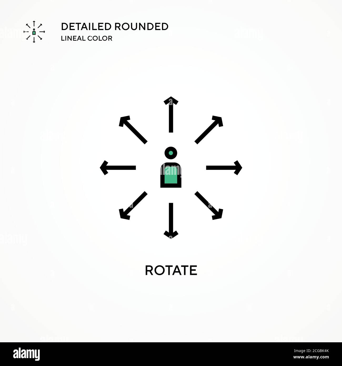 Rotate vector icon. Modern vector illustration concepts. Easy to edit ...