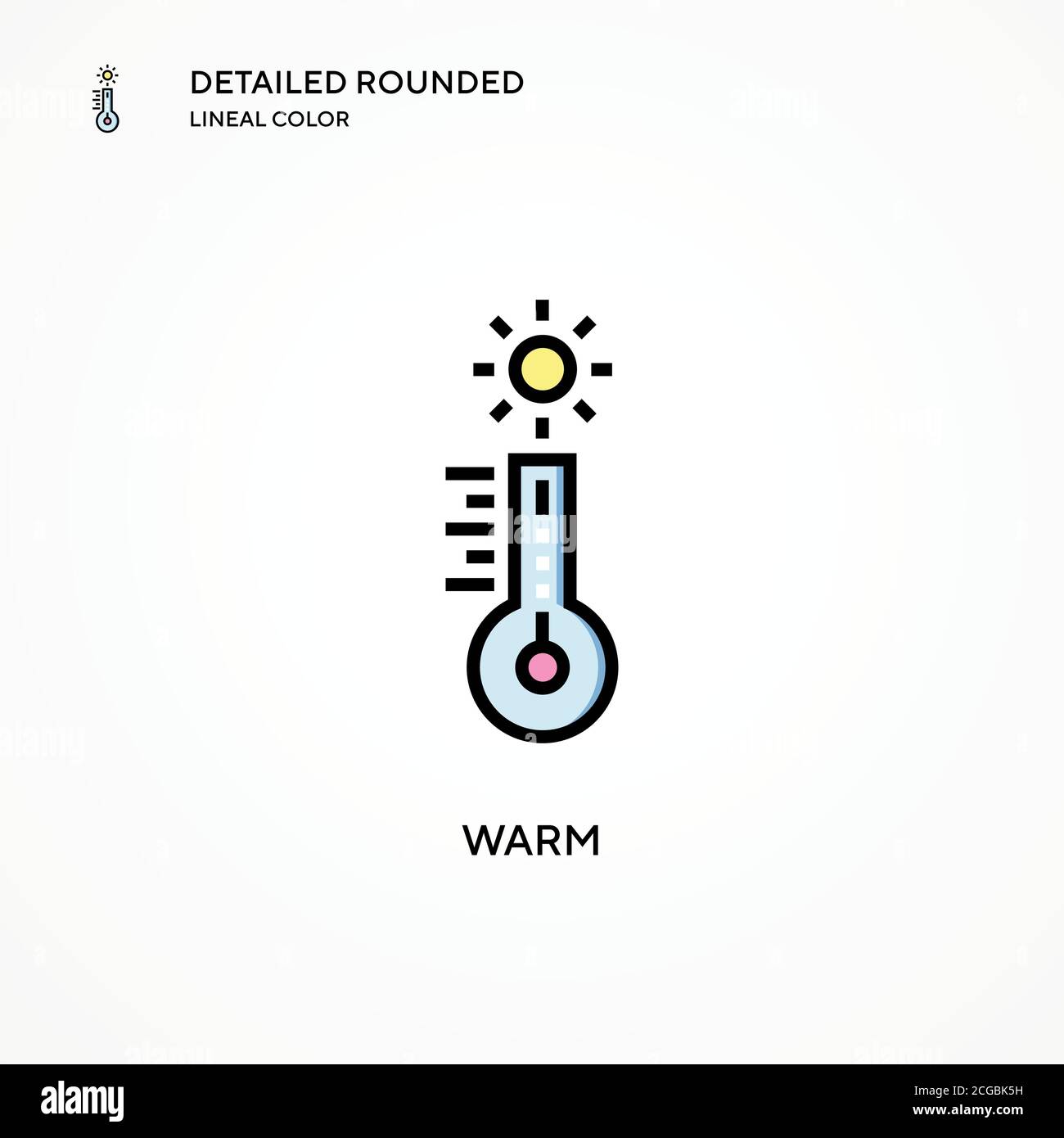 Warm vector icon. Modern vector illustration concepts. Easy to edit and ...