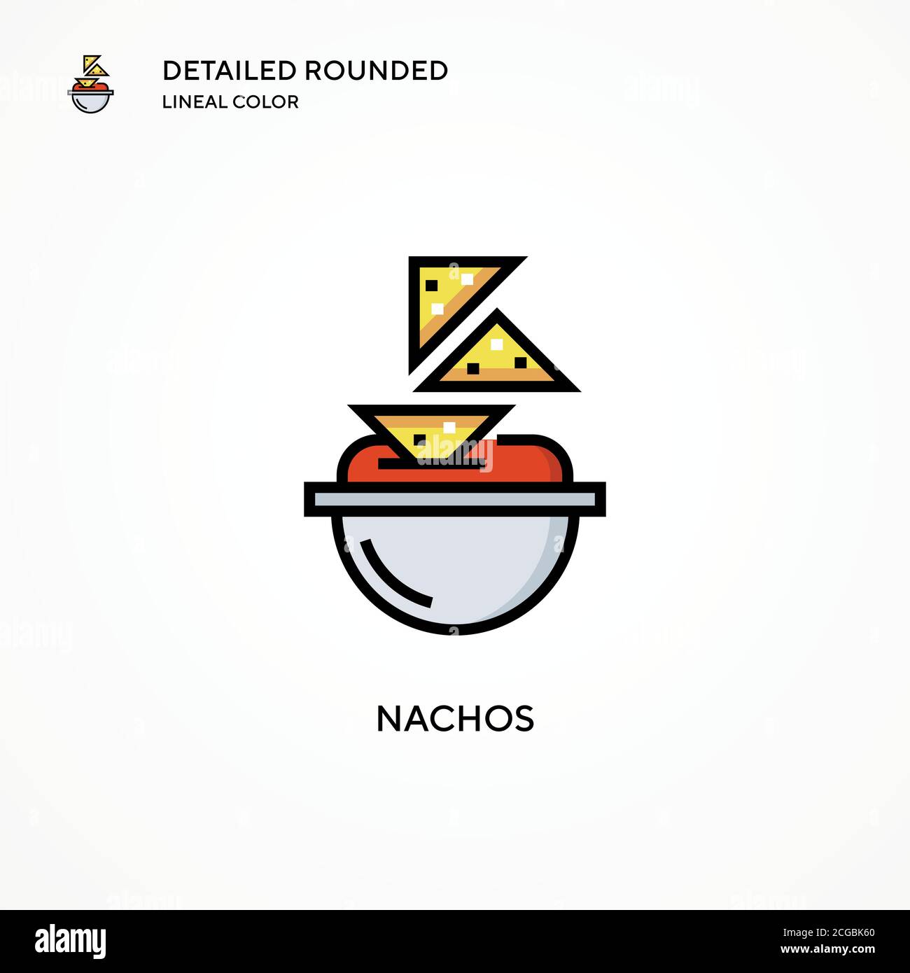 Nachos vector icon. Modern vector illustration concepts. Easy to edit ...