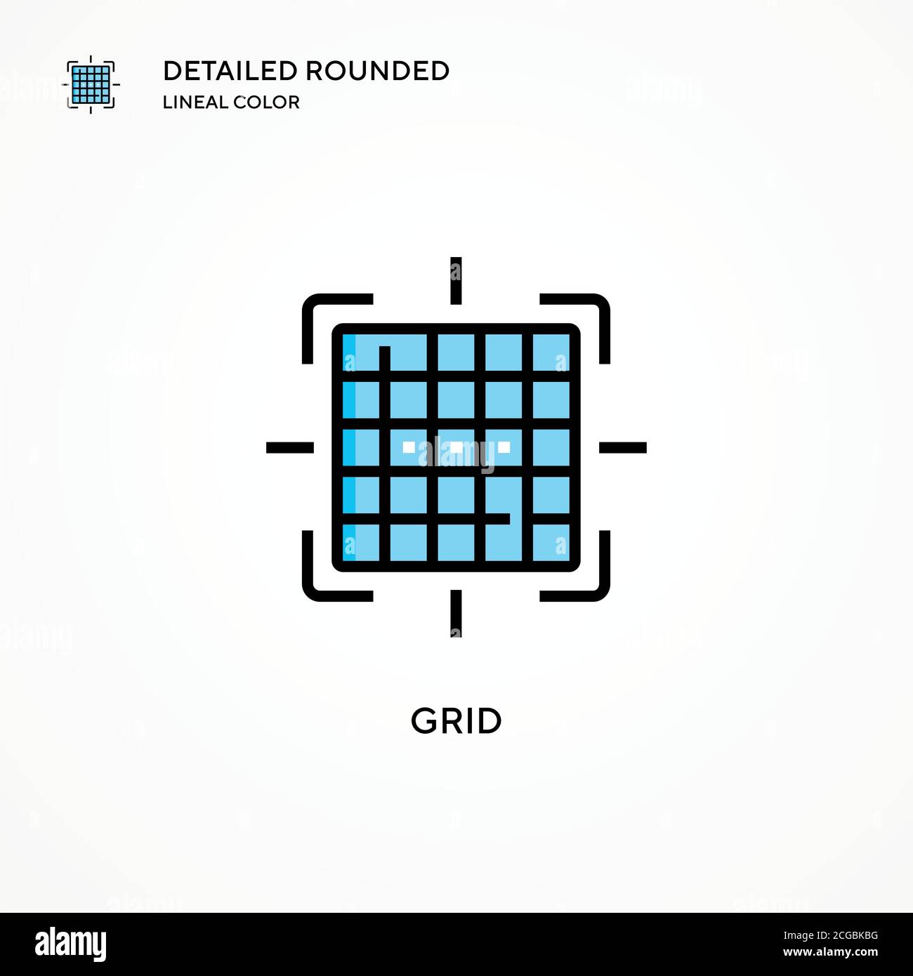Grid vector icon. Modern vector illustration concepts. Easy to edit and ...