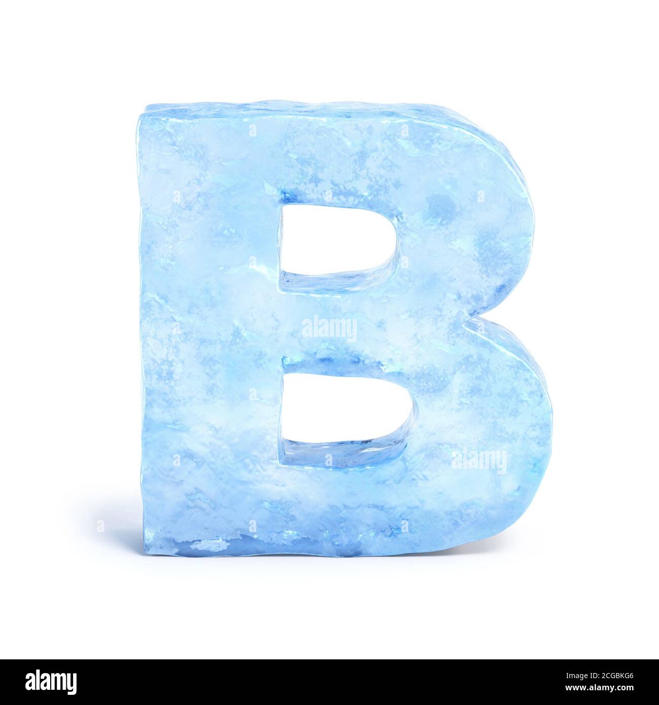 Ice font 3d rendering, letter B Stock Photo - Alamy