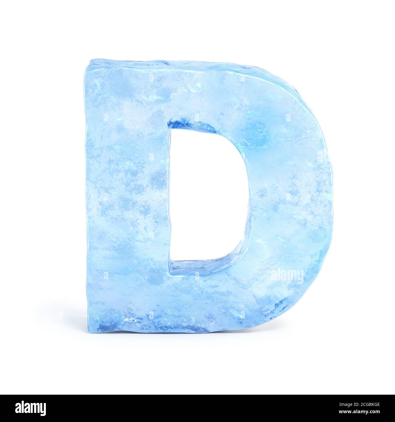 Ice font 3d rendering, letter D Stock Photo - Alamy