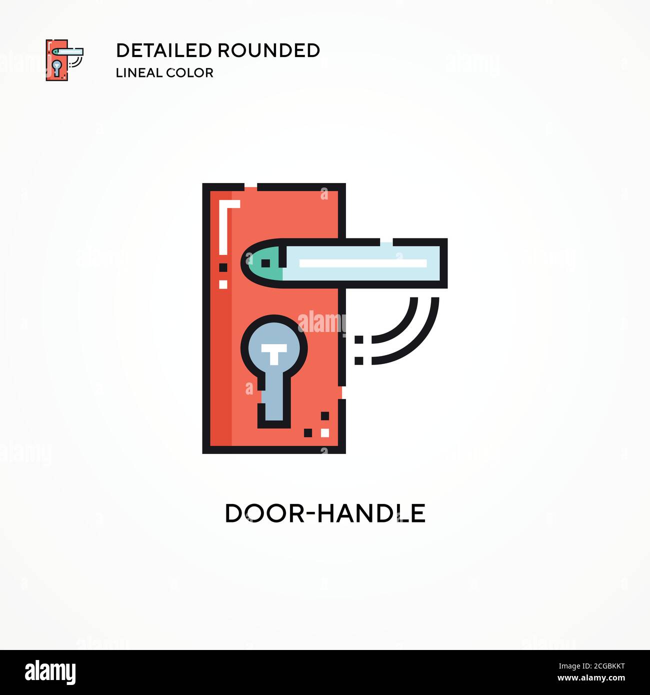 Door-handle vector icon. Modern vector illustration concepts. Easy to ...