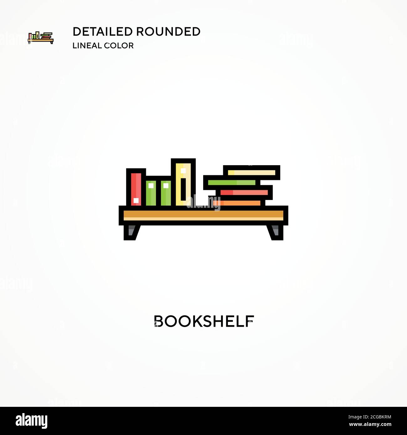 Bookshelf vector icon. Modern vector illustration concepts. Easy to ...
