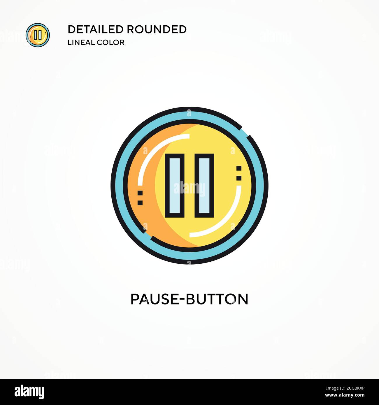 Pause-button vector icon. Modern vector illustration concepts. Easy to ...