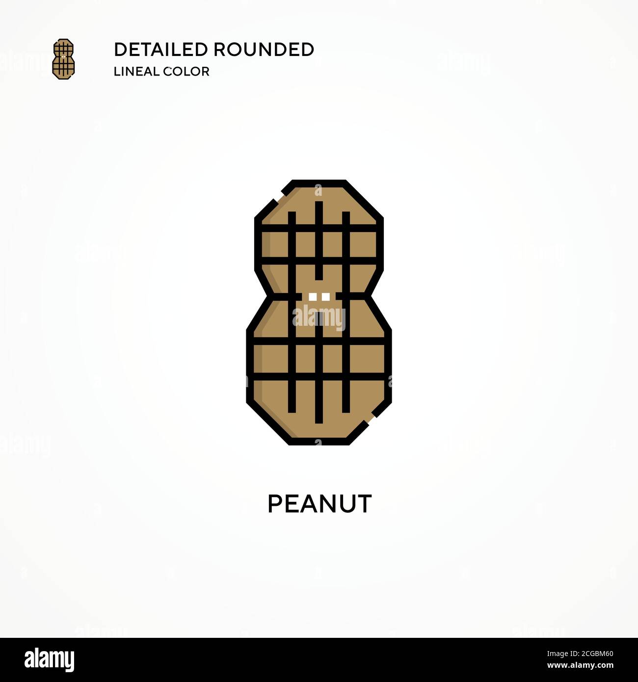 Peanut vector icon. Modern vector illustration concepts. Easy to edit ...