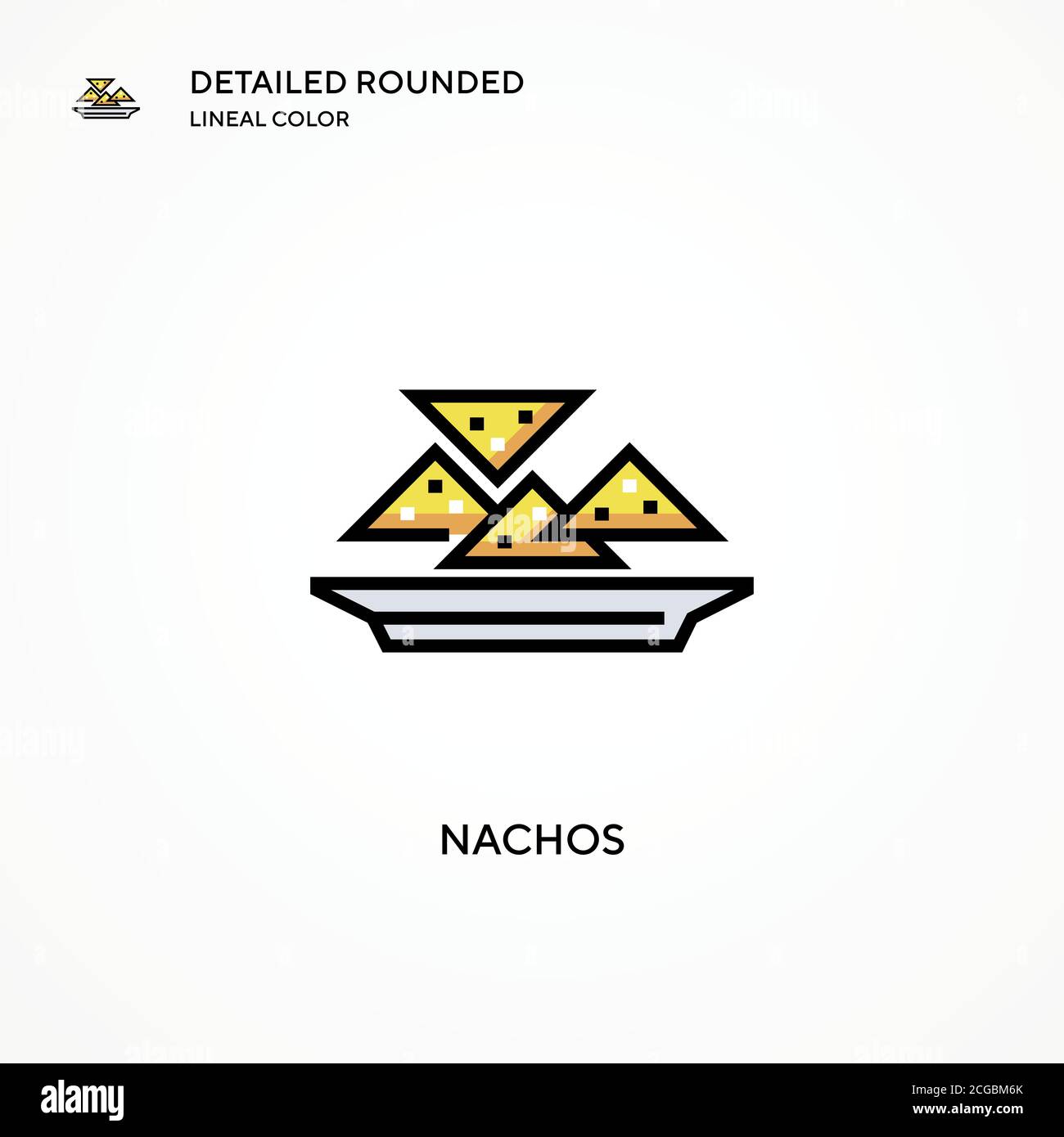 Nachos vector icon. Modern vector illustration concepts. Easy to edit ...
