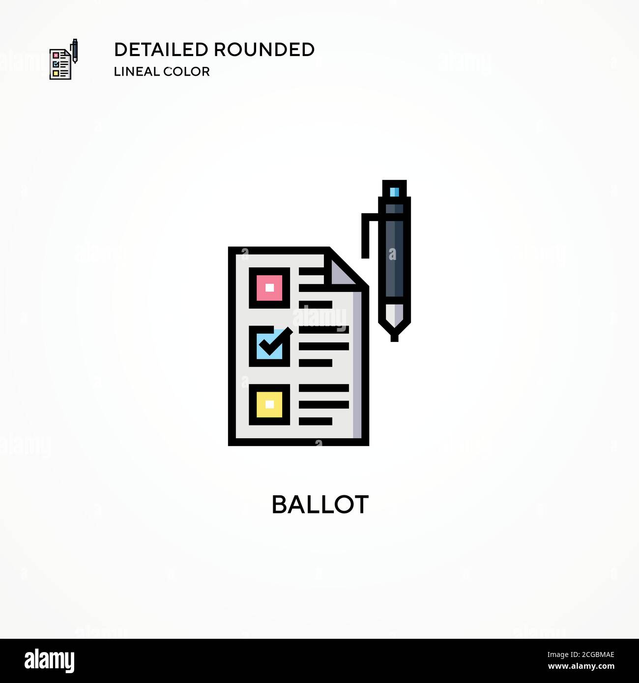 Ballot vector icon. Modern vector illustration concepts. Easy to edit ...