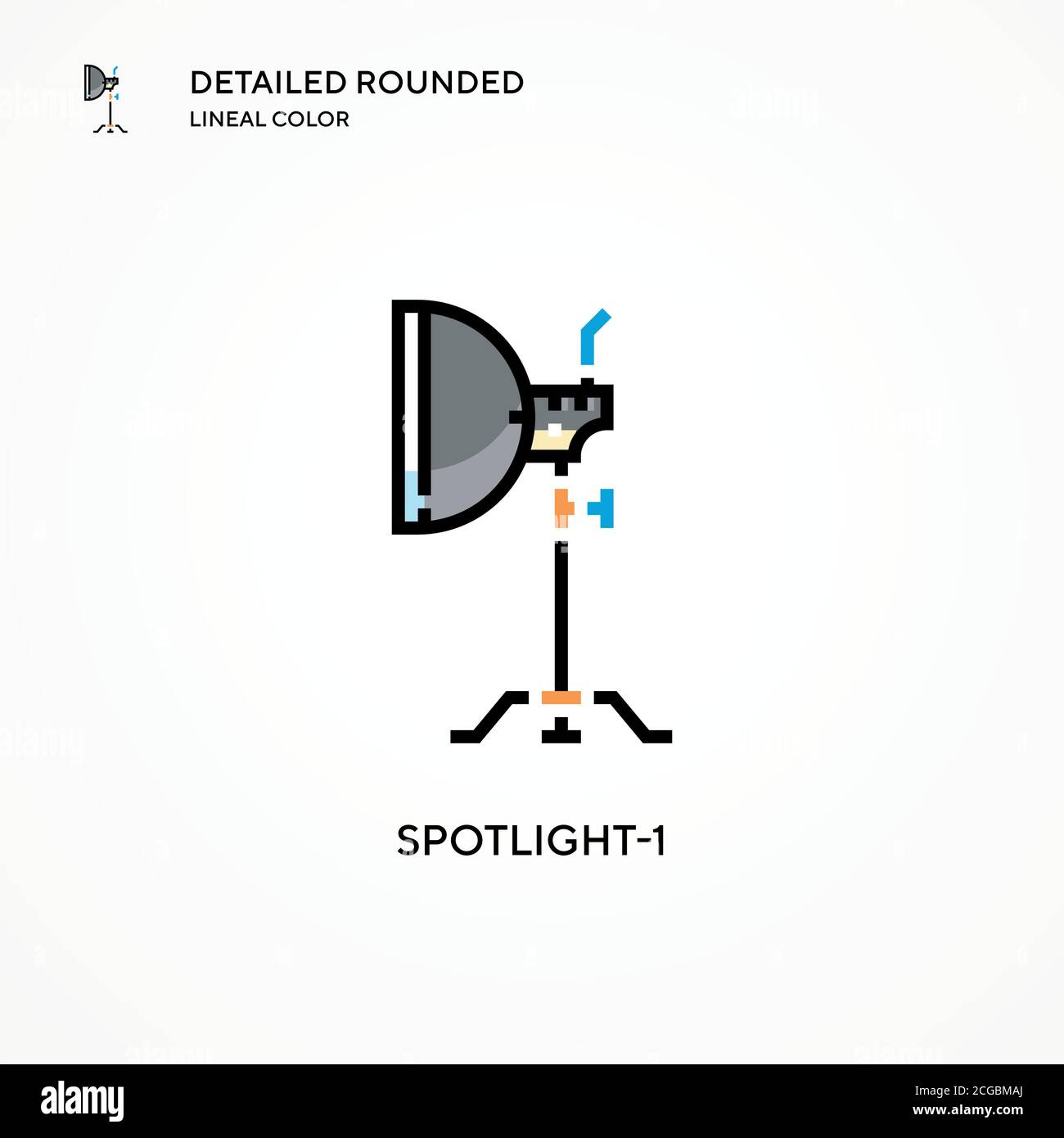 Spotlight-1 vector icon. Modern vector illustration concepts. Easy to ...