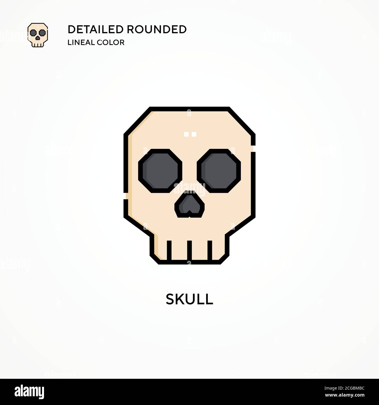 Skull vector icon. Modern vector illustration concepts. Easy to edit ...