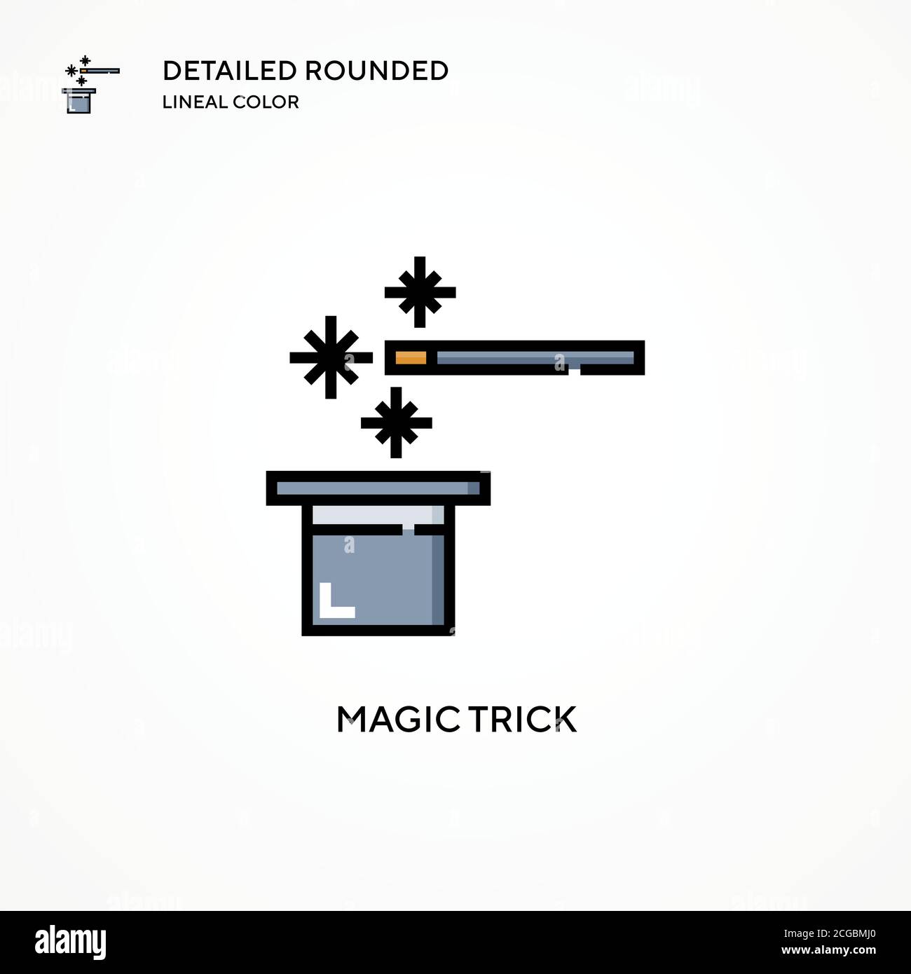 Magic trick vector icon. Modern vector illustration concepts. Easy to ...