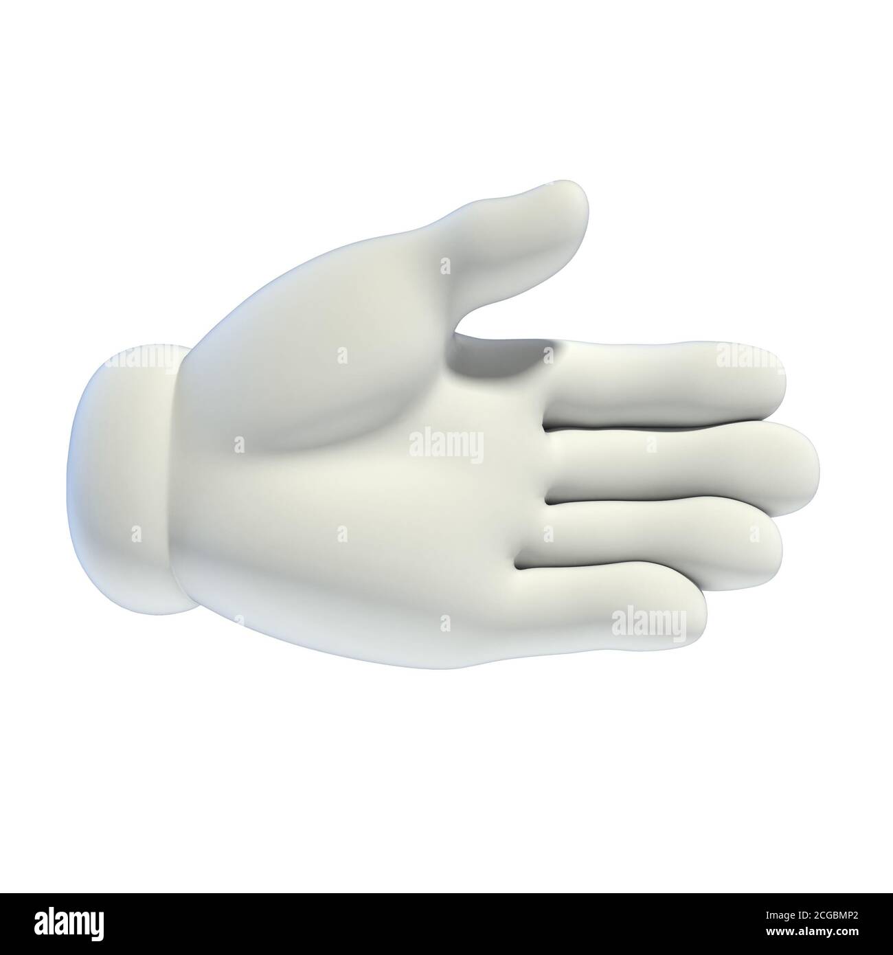 Cartoon hands set - handshake gesture 3d rendering Stock Photo - Alamy