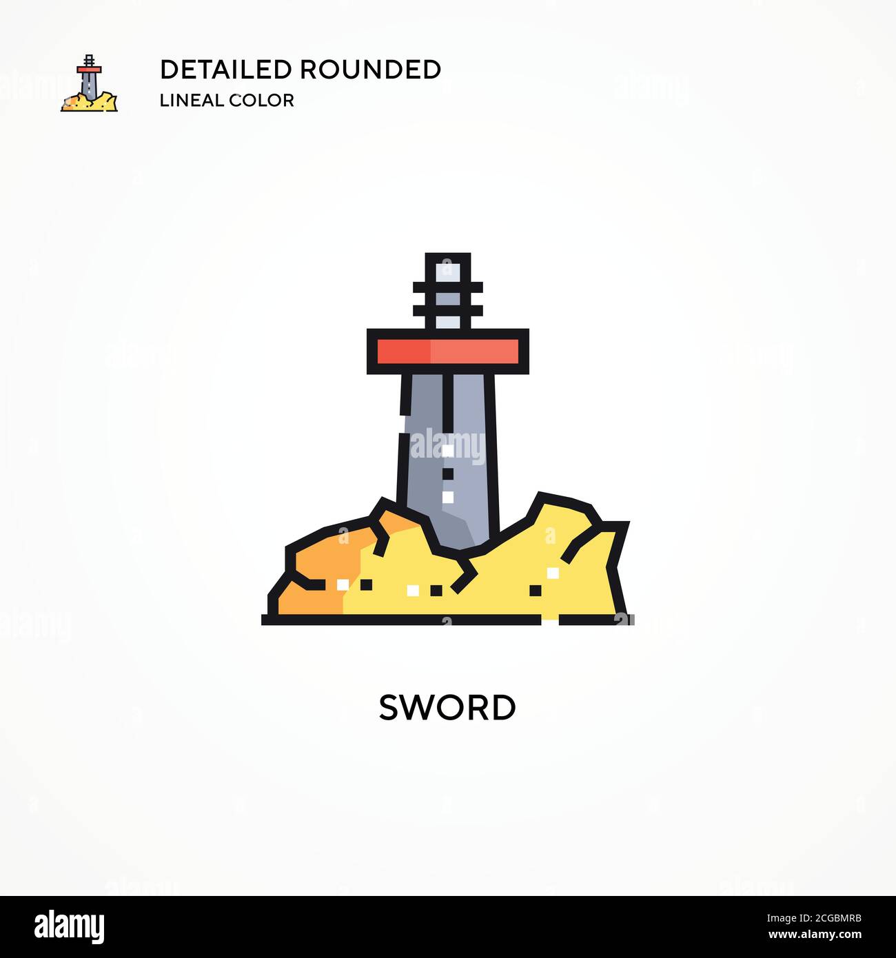 Sword vector icon. Modern vector illustration concepts. Easy to edit ...